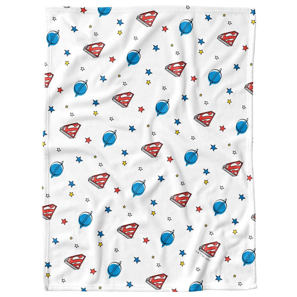 LOGOVISION Superman Lightweight Baby Blanket, 30"X40", Space Pattern Unisex for Infants Girls & Boys