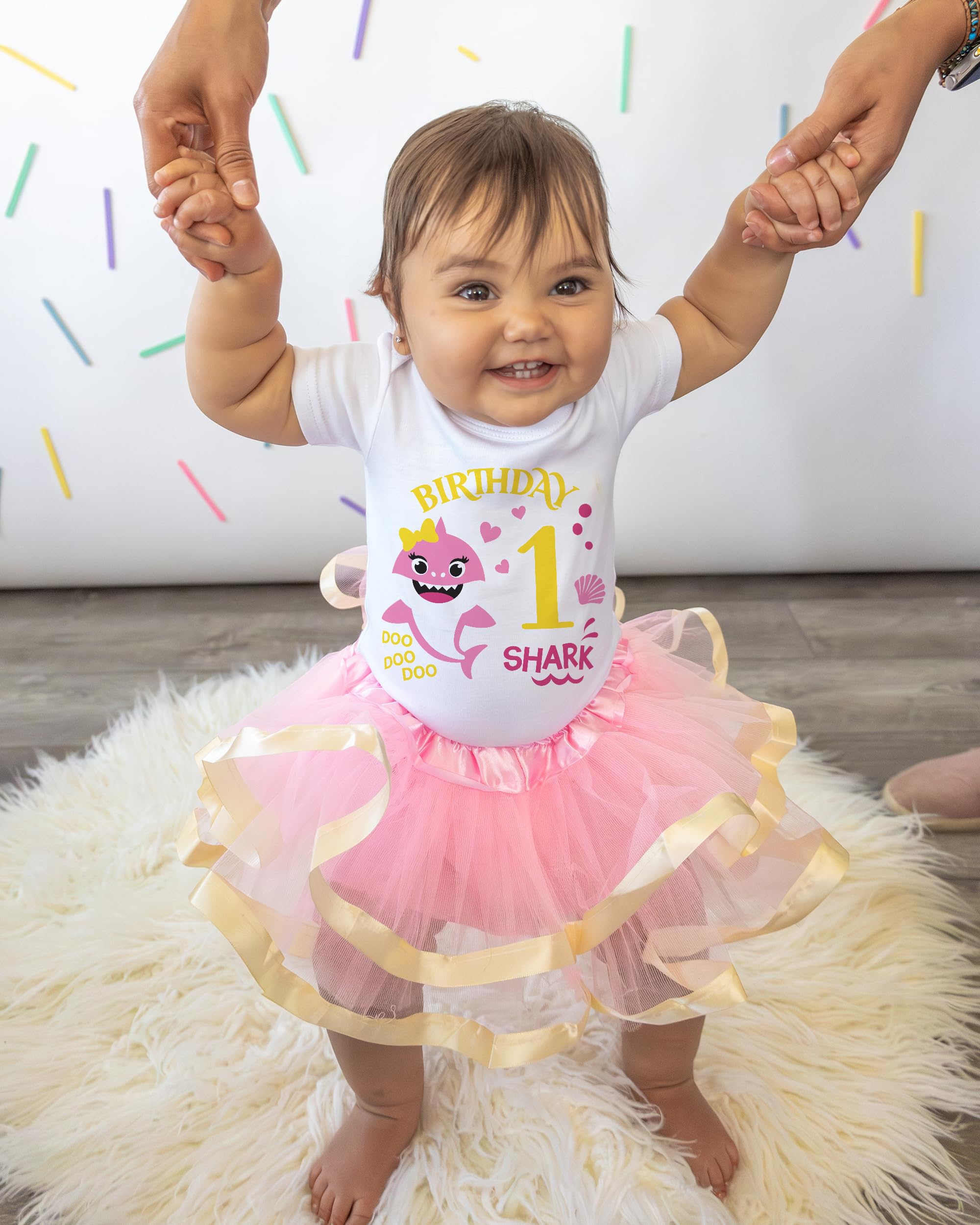 Luke and Lulu Baby Shark Birthday Outfit Girl Collection - 1st Birthday