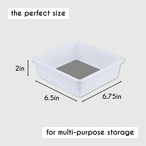 LIVORINI Drawer Organizers | Kitchen Drawer Organizer, Desk Drawer Organizer, Junk Drawer Organizer | Organization and Storage Tray [4 Pcs]