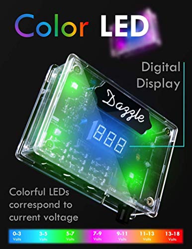 RetroDeco Dazzle Professional Power Supply- Digital Display, Color LEDs & Dual Output