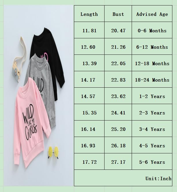 Hnyenmcko Kids Toddler Baby Girl Clothes Wlid Like My Curls Letter Printed Pullover Sweatshirt Fall Winter Sweater Tops 1-6Y (Pink, 3-4 Years)
