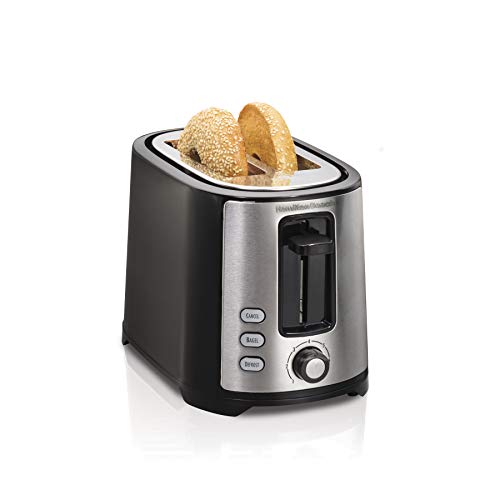 Hamilton Beach Electric Tea Kettle, Water Boiler & Heater, 1.7 L & 2 Slice Extra Wide Slot Toaster with Shade Selector, Toast Boost, Auto Shutoff, Black (22633)