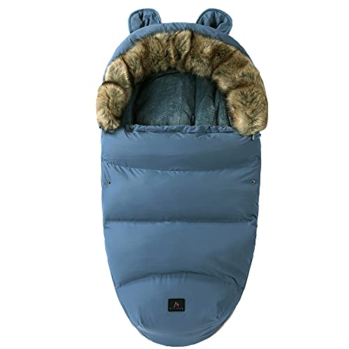 Pram Footmuff,Stroller Padded Footmuff Cover Cosy Toes,Baby Winter Foot Cover,Warmth,Windproof, Waterproof, Cold Resistant, Washable (Sea Blue)