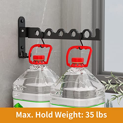 Danpoo Wall Mounted Drying Rack Clothing Foldable, Laundry Drying Rack Collapsible, Folding Clothes Hanger Holder, Matte Black(one Pack)
