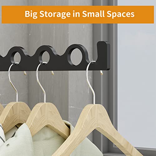 Danpoo Wall Mounted Drying Rack Clothing Foldable, Laundry Drying Rack Collapsible, Folding Clothes Hanger Holder, Matte Black(one Pack)