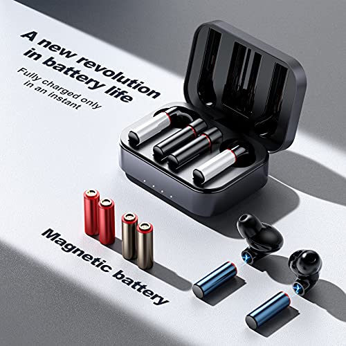 Ederfun True Wireless Earbuds, Waterproof TWS Bluetooth Earbuds with Mics Clear Call Touch Control Bluetooth Headphones Replaceable Battery in Ear Earphones for Sports,Home Office