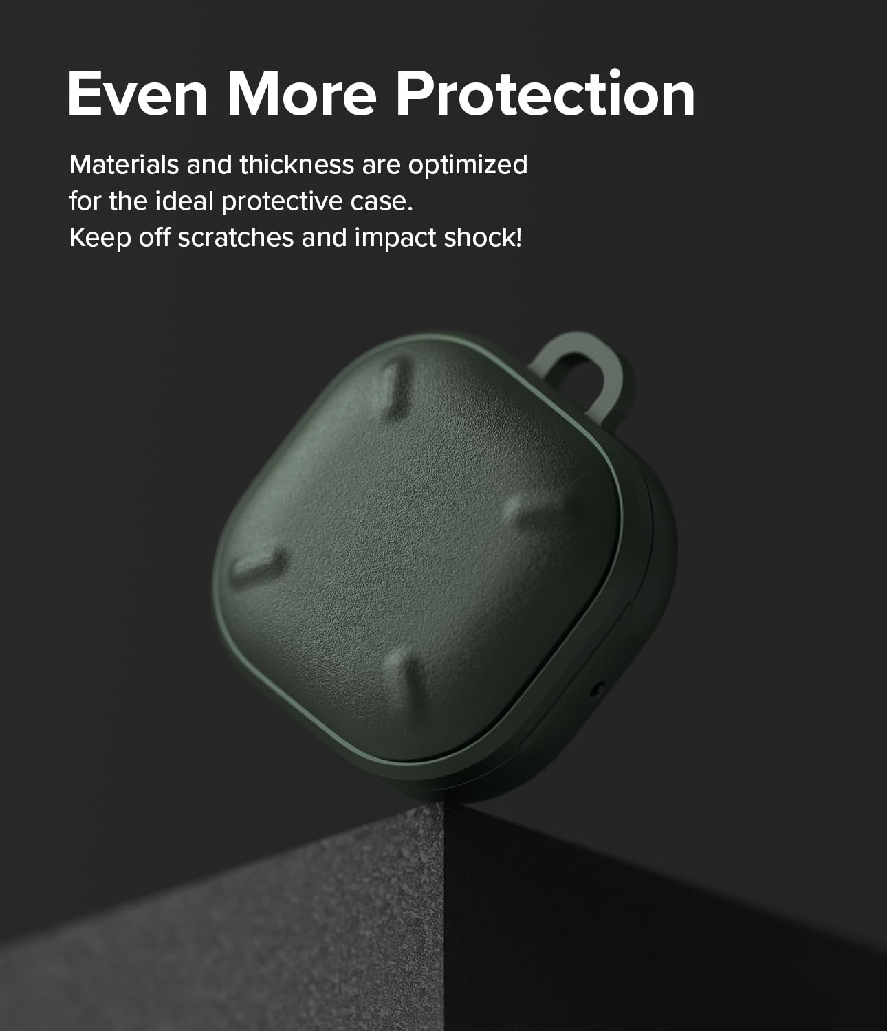 Ringke Onyx Compatible with Samsung Galaxy Buds 2 Pro/Pro / 2 / Live/FE Case, Oil & Dirt Resistant Non-Slip Cover - Dark Green