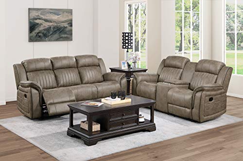 Lexicon Carter Double Reclining Sofa, Sandy Brown