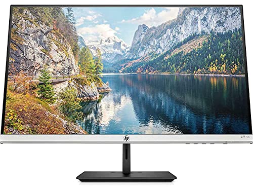 HP 27f Monitor 27” 4K UHD (3840 x 2160) 60Hz Refresh Rate IPS Panel 5ms GTG 16:9 300 nits Brightness Up to 1.07 Billion Colors AMD FreeSync Technology 178° Viewing Angle DisplayPort + HDMI Cable