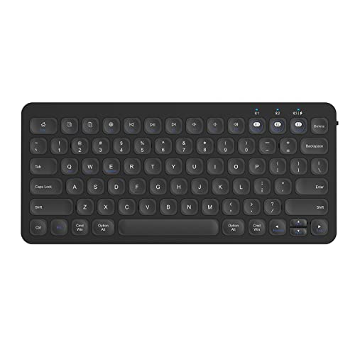PINKCAT Bluetooth Keyboard, Multi-Device Wireless Keyboard Compatible with Laptop/PC/Notebook/MacBook/Computer, Ultra-Thin Sleek Design for iPhone/iPad/iPad Mini/iPad Pro/iPad Air/Smart TV - (Black)