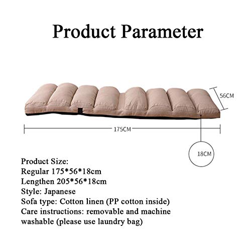 FBKPHSS Multifunctional Lazy Sofa, Adjustable Folding Lazy Sofa Chair Washable Comfortable Floor Lazy Sofa Tatami with Backrest for Bedroom Living Room,Rose red,80.7"*20.8"*7"