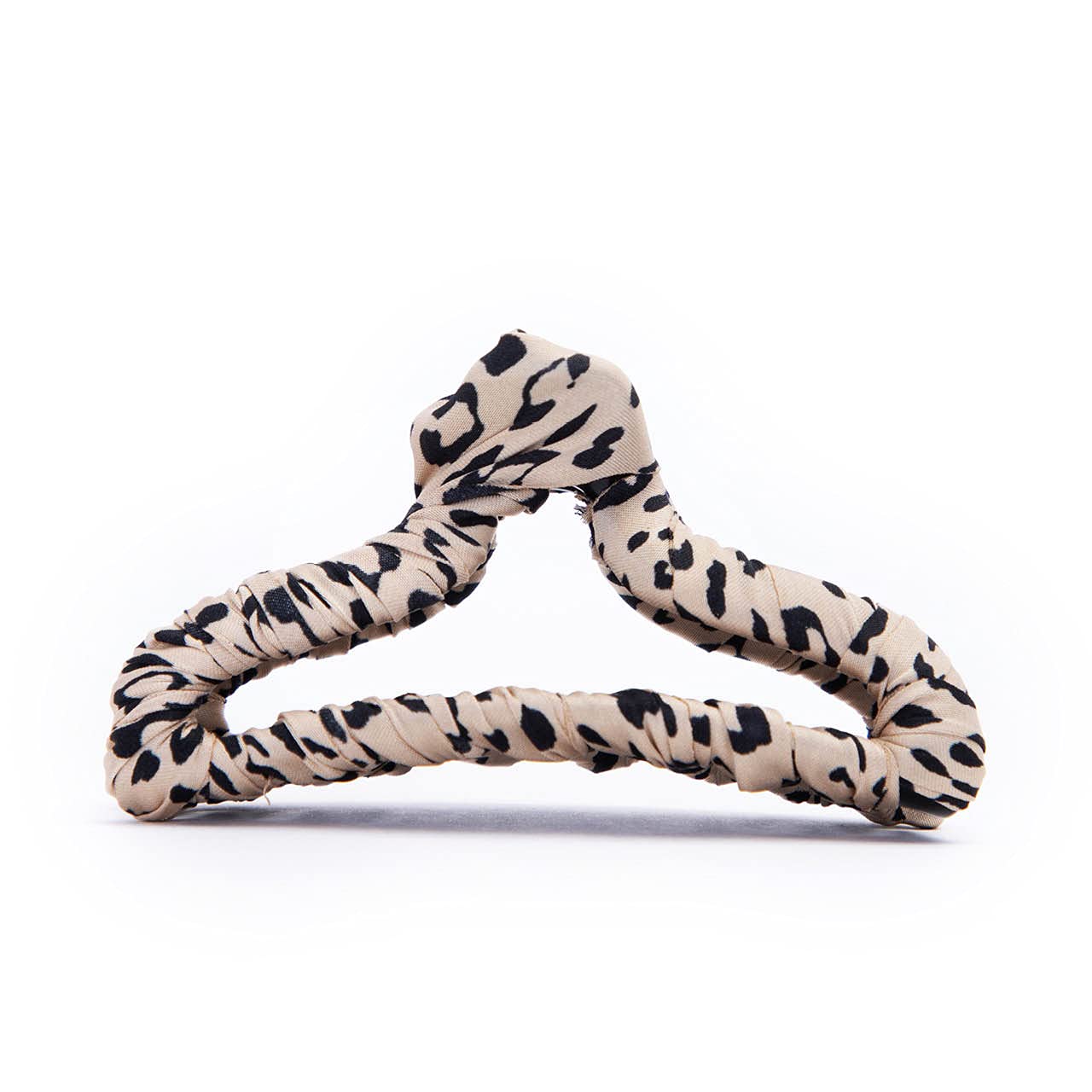 Kitsch Fabric-Wrapped Claw Clip, Medium Open Shape Hair Clips for Women, Medium Hair Claw Clips & Jaw Clips, Claw Clips for Thick Hair, Claw Hair Clips for Girls (1pc, Leopard)
