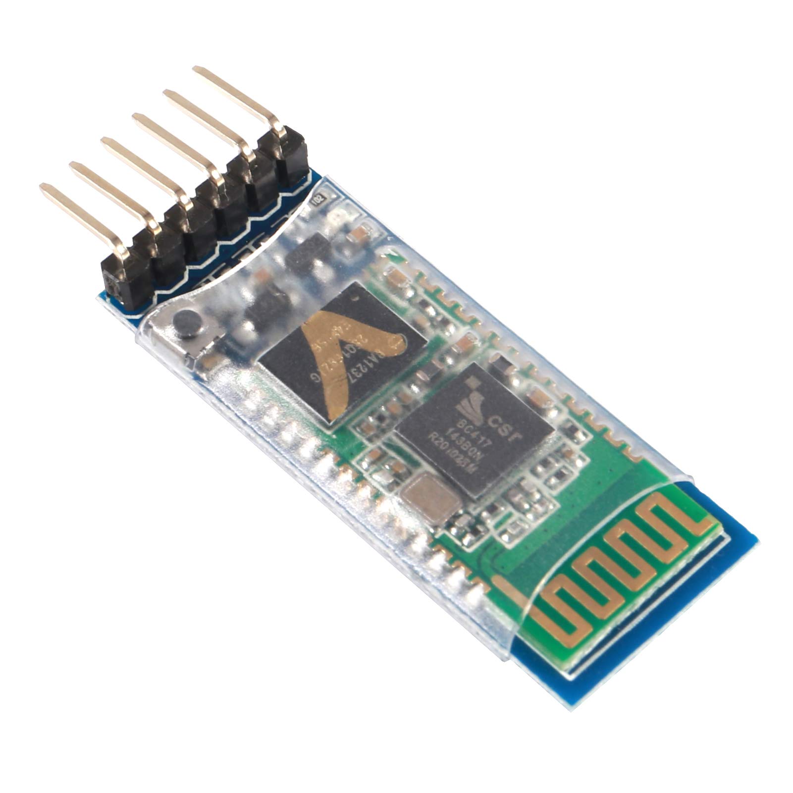 5PCS HC-05 Wireless Bluetooth Receiver RF Serial Transceiver Module Master Slave Integrated Bluetooth Module 6 Pin Wireless Serial Port Communication BT Module