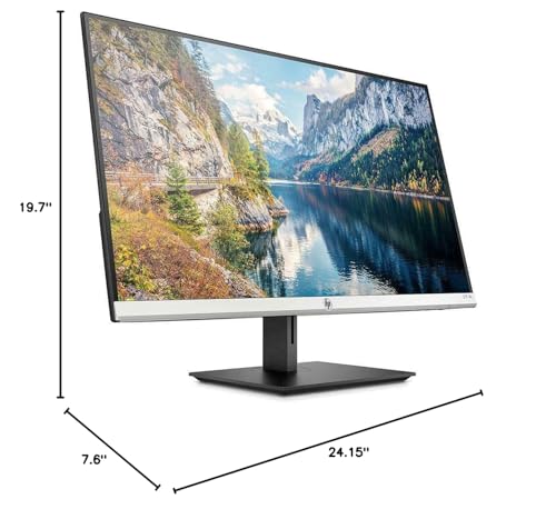 HP 27f Monitor 27” 4K UHD (3840 x 2160) 60Hz Refresh Rate IPS Panel 5ms GTG 16:9 300 nits Brightness Up to 1.07 Billion Colors AMD FreeSync Technology 178° Viewing Angle DisplayPort + HDMI Cable