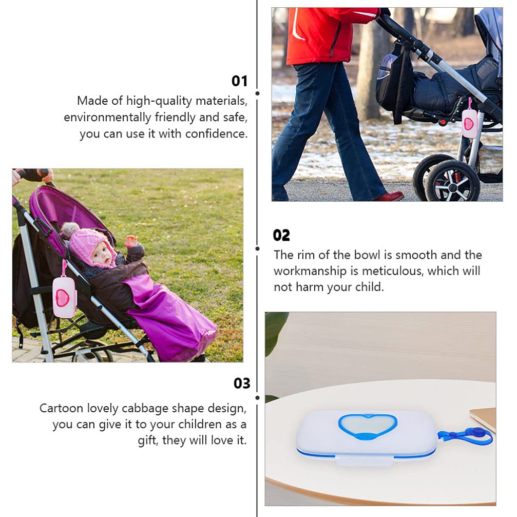 2pcs On- The- Go Wipes Dispenser Baby Wipe Dispenser Reusable Portable Wipe Holder Baby Wipes Container Travel Refillable Pouch