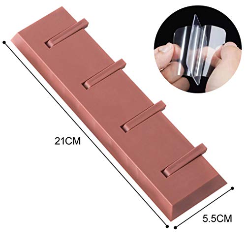 Hoshen 2PCS Non-Punch Hook Bathroom, Towel Rack, Household Wall-Mounted Coat Rack, Plastic Straight Hook - Crimson