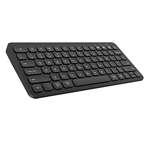PINKCAT Bluetooth Keyboard, Multi-Device Wireless Keyboard Compatible with Laptop/PC/Notebook/MacBook/Computer, Ultra-Thin Sleek Design for iPhone/iPad/iPad Mini/iPad Pro/iPad Air/Smart TV - (Black)