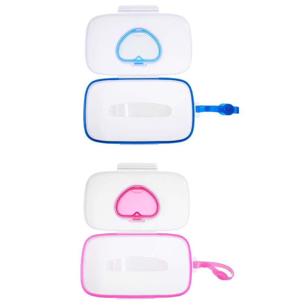 2pcs On- The- Go Wipes Dispenser Baby Wipe Dispenser Reusable Portable Wipe Holder Baby Wipes Container Travel Refillable Pouch