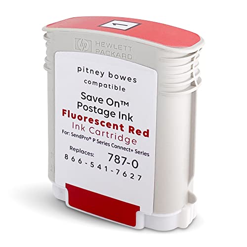 Save On Postage Ink 787-0 Compatible PB Sendpro P/Connect + Series Mailing System - 787-0 High Yield Red Ink Cartridge - Postage Meter Cartridge