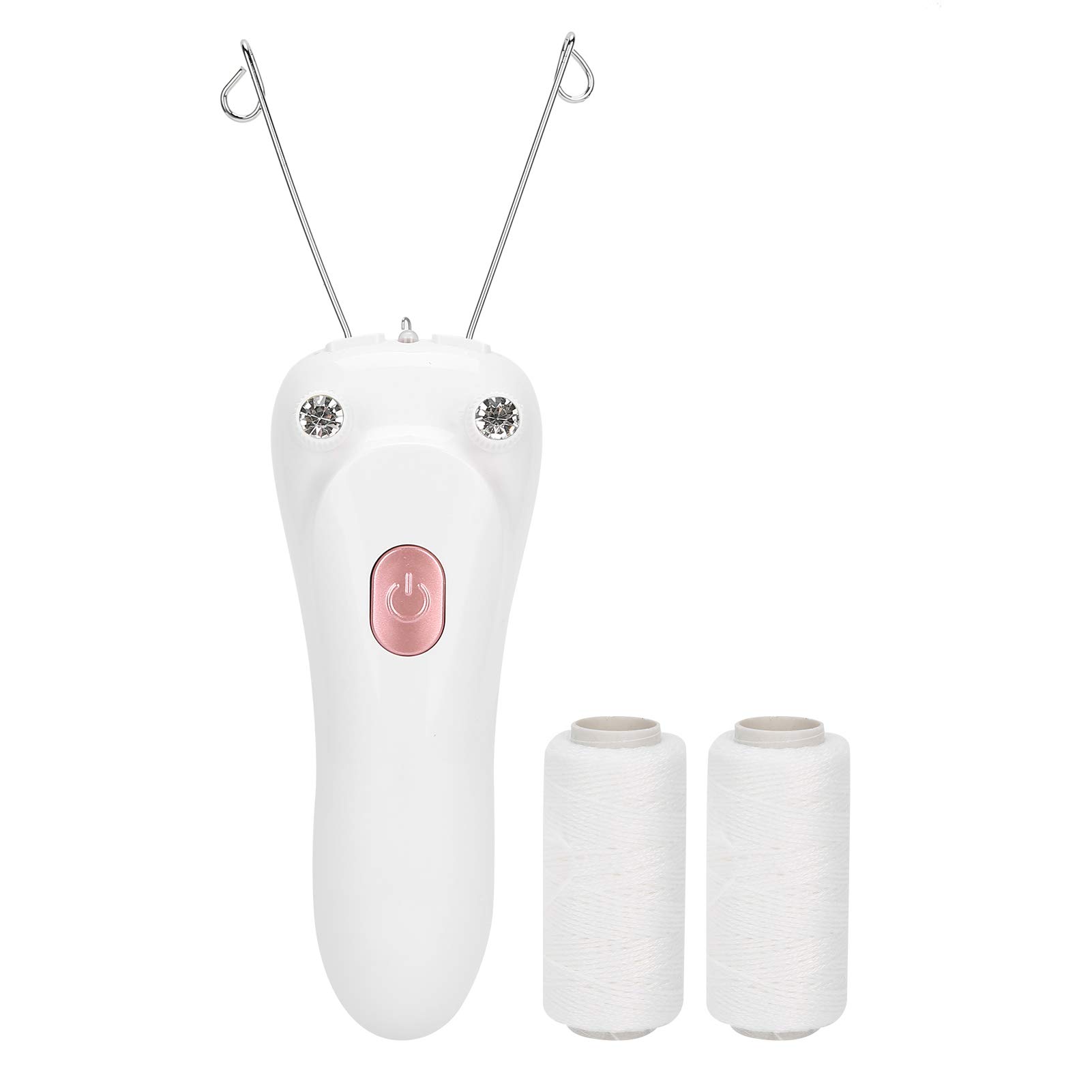 Cordless Electric Facial Threading Hair Removal for Women, Rechargeable Facial Cotton Threading Hair Shaver Hair Removal Beauty Epilator Trimmer for Fast Removing Very Fine Vellus Hair on Face & Chin