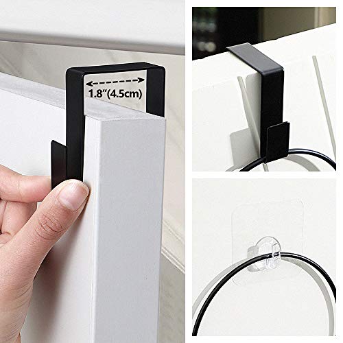 XINFULL 15 Rings Cap Rack Hanging Hat Organizer Baseball Holder Scarfs Bag Hanger Storage for Wall Door Closet Kitchen Bathroom, Black