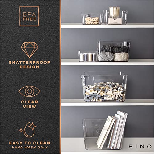 BINO | Plastic Organizer Bins, X-Large - 2 Pack | THE SOHO COLLECTION | Multi-Use Organizer Bins | Pantry Organizer & Freezer Organizer Bins | Plastic Storage Containers | Bins for Home & Kitchen Org
