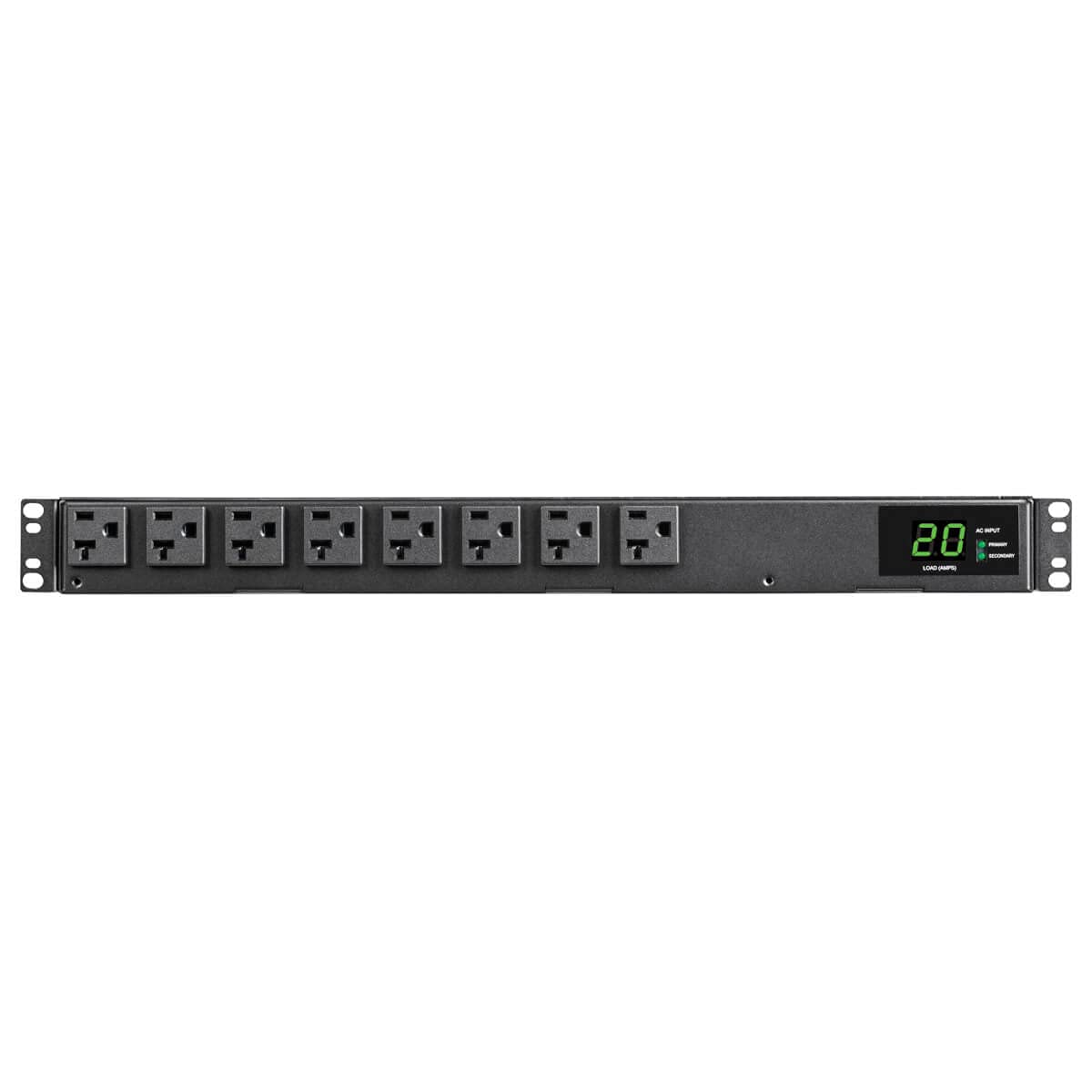 Tripp Lite Metered PDU, Auto-Transfer Switch (ATS), 20A, 120V, 1.92kW, Single-Phase - 16 Outlets (5-15/20R), Dual 12ft L5-20P Input Cords - 1U Rackmount, TAA Compliant, 2 Year Warranty (PDUMH20ATS)