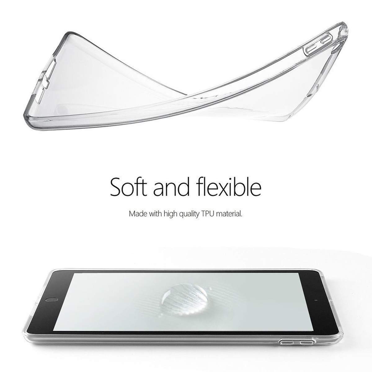 iCoverCase Compatible with iPad Mini 7/6 Clear Case, Transparent Soft TPU Flexible Case 8.3" for Mini 7th (2024) / Mini 6th (2021) Generation (Clear)