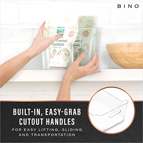 BINO | Plastic Organizer Bins, X-Large - 2 Pack | THE SOHO COLLECTION | Multi-Use Organizer Bins | Pantry Organizer & Freezer Organizer Bins | Plastic Storage Containers | Bins for Home & Kitchen Org