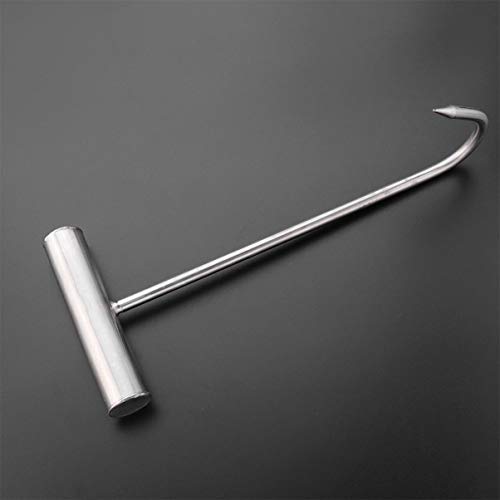 Hemoton Meat Hooks Stainless Steel T Hooks T-Handle Meat Boning Hook for Kitchen Butcher Shop Restaurant BBQ Tool Butcher Shop Tool Kit (28cm)