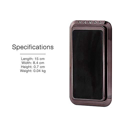 HANDL New York HANDLstick Black Suede Grip and Stand for Smartphone
