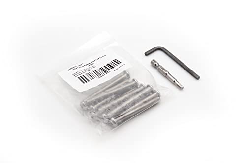 1/4-20 x 1/2" Button Head Socket Cap Bolts Screws Kit | 304 Stainless Steel | Fully Threaded | Allen Hex Drive | HEX Head L Key HEX Bit | Allen Wrench Included Pack of 25, Milliontronic