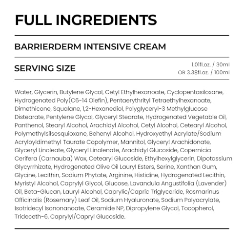 [SKIN&LAB] Barrierderm intensive cream, moisturizing,gentle, light texture, face and body (1.69 fl oz.)