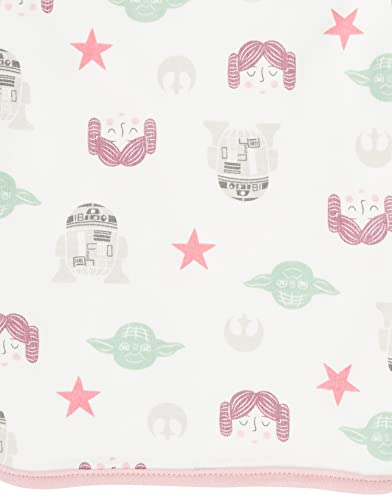 Amazon Essentials Disney | Marvel | Star Wars | Princess Girls' Burp Cloths, Pack of 6, Star Wars Tiny Rebel, One Size
