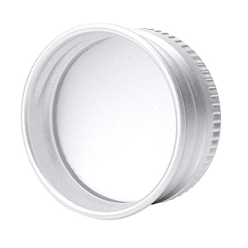 Aislor Aluminum Tins Cans Screw Top Round Steel tins Cans with Screw Lid Screw Lid Containers Cap Lid Silver 28mm