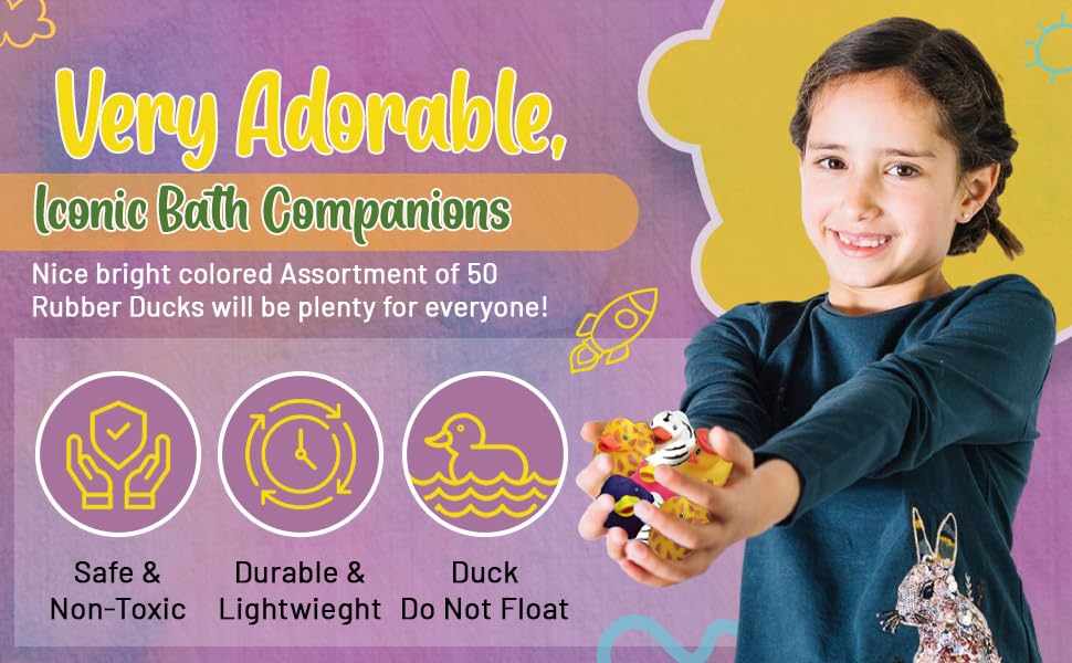 Assorted Colorful Rubber Duckies (2") Ducks Ducky Duck Ducking (6 Pack) Jeep Ducking Bath Tub Pool Toy