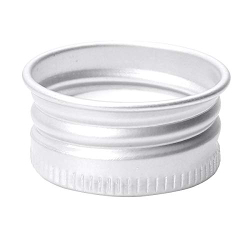 Aislor Aluminum Tins Cans Screw Top Round Steel tins Cans with Screw Lid Screw Lid Containers Cap Lid Silver 28mm