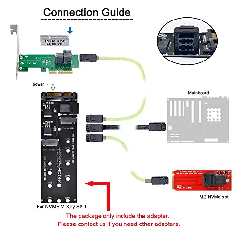 NFHK SFF-8643 to U2 Kit NGFF M-Key to HD Mini SAS NVME PCIe SSD SATA Adapter for Motherboard