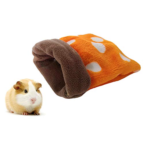 SONGBIRDTH Polka Dot Lovely Plush Sleeping Bag Mini Pet Bed Nest for Guinea Pig Hamster for Sugar Glider Ferret Squirrel Blue