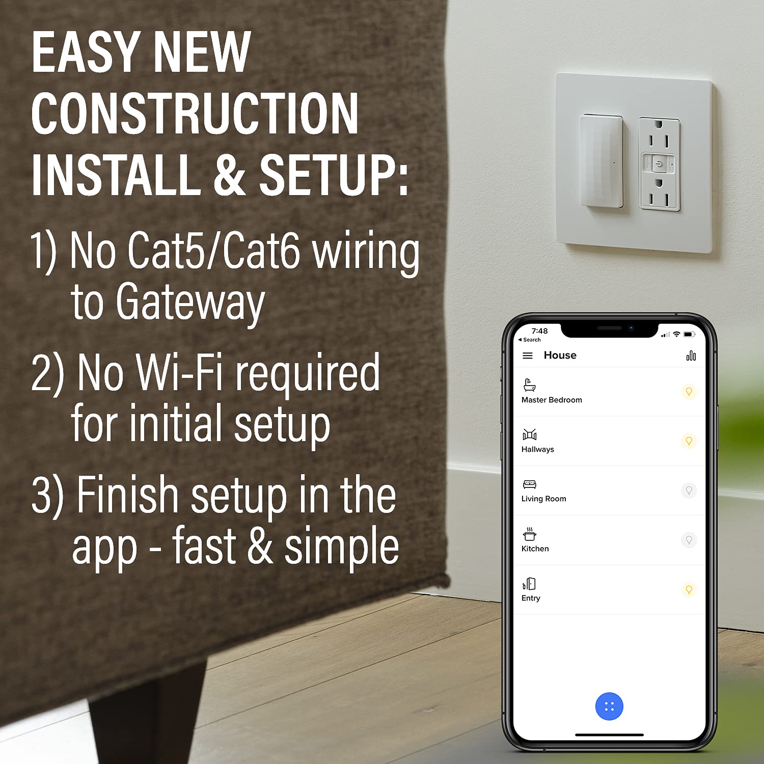 Legrand Radiant WNRH2WH Smart Gateway with Netatmo, Surface Mount, Compatible with Alexa, Google Assistant & Apple HomeKit, White (1 Count)