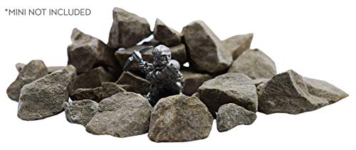 Stonehaven Miniatures Rock/Boulder Set, Large - White Sandstone - Scenery Decoration - Great for 28mm Scale Table Top War Games - Sourced from North America