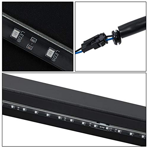 Rear 2ββ Receiver Trailer Tow Hitch Step Bar Bumper Guard W/Led Brake Light for Truck SUV Van