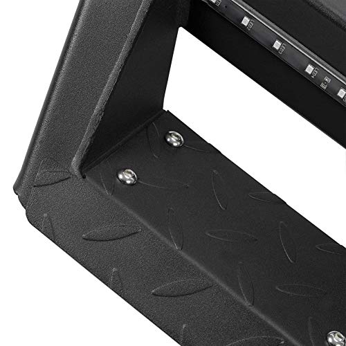 Rear 2ββ Receiver Trailer Tow Hitch Step Bar Bumper Guard W/Led Brake Light for Truck SUV Van