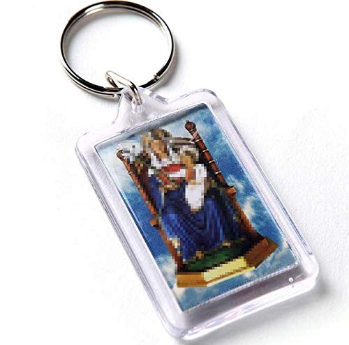XUMIN 10PCS Transparent Acrylic Rectangle Blank Keychain Photo Frame Key Chains Key Ring Keyring Holder with Metal Rings for Key Accessory