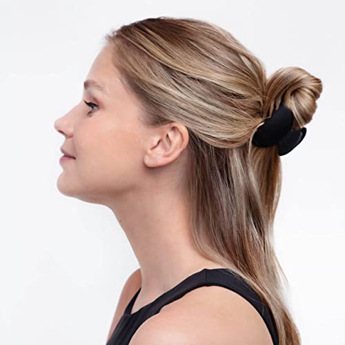 Kitsch Recycled Plastic Hair Clips for Women - Small Claw Clips, Mini Clips for Thin Hair, Tiny Jaw Clips | Tortoise & Black, 2 Pcs