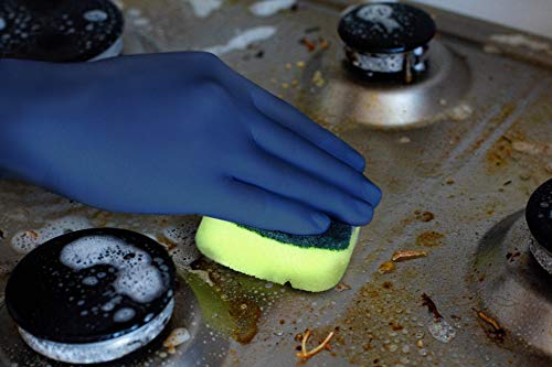 Microflex MICRO-TOUCH Royal Blue Nitrile Disposable Gloves, Powder-Free, Thin Examination Gloves for Medical Use, Chemotherapy, Cleaning, and Sanitation environments, Blue, Size Medium, Box of 100
