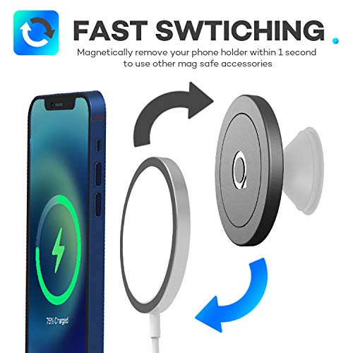 Quarble Magnetic Pop Base Compatible with MagSafe Case and iPhone 13 12 Pro Max Mini Accessories for The Users of Phone Grip/Stand/Holder and More