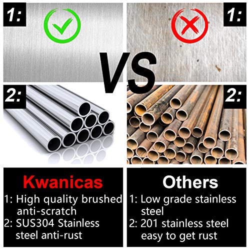 5 Pieces Brushed Nickel Bathroom Hardware Set Include 16inch Towel Bar,2pcsTowel Hooks,Toilet Paper Holder,Hand Towel Ring Round SUS304 Stainless Steel Bathroom Accessories Set Heavy Duty Wall Mounted