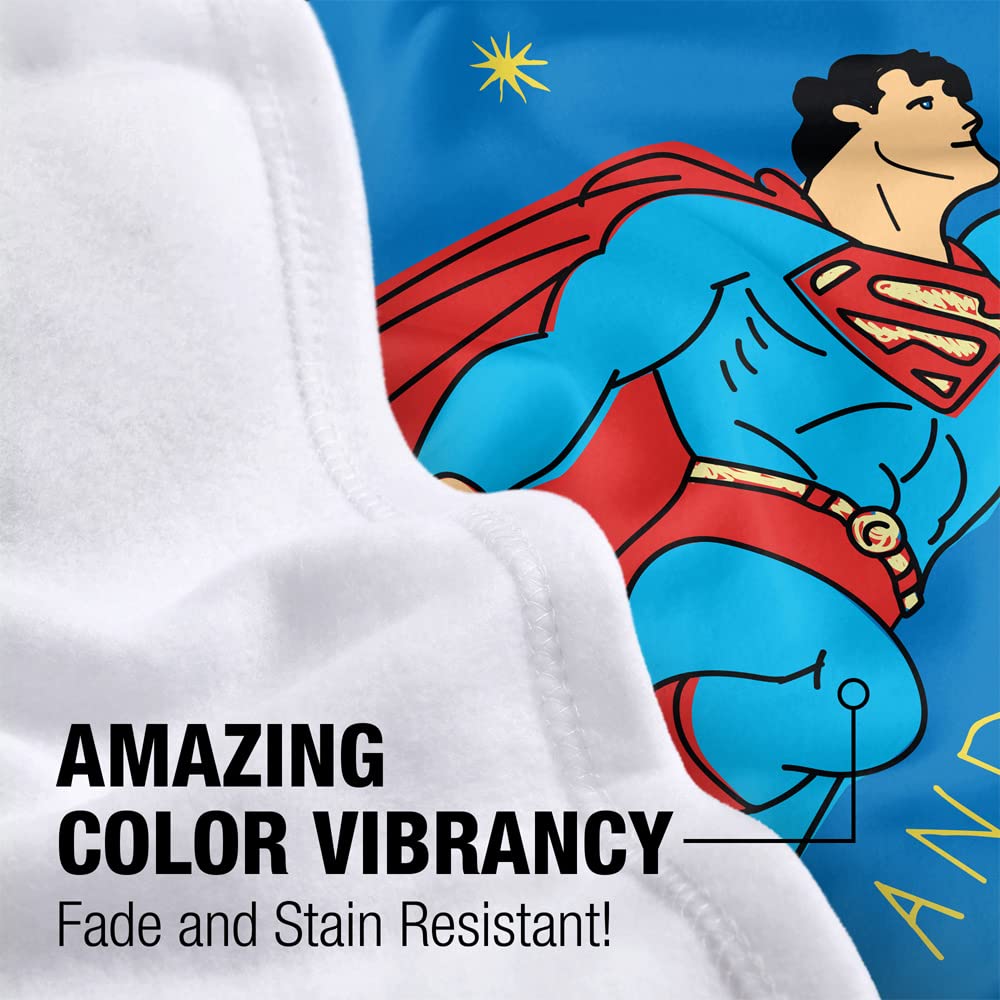 LOGOVISION Superman Lightweight Baby Blanket, 30"X40", Up Up and Away Unisex for Infants Girls & Boys
