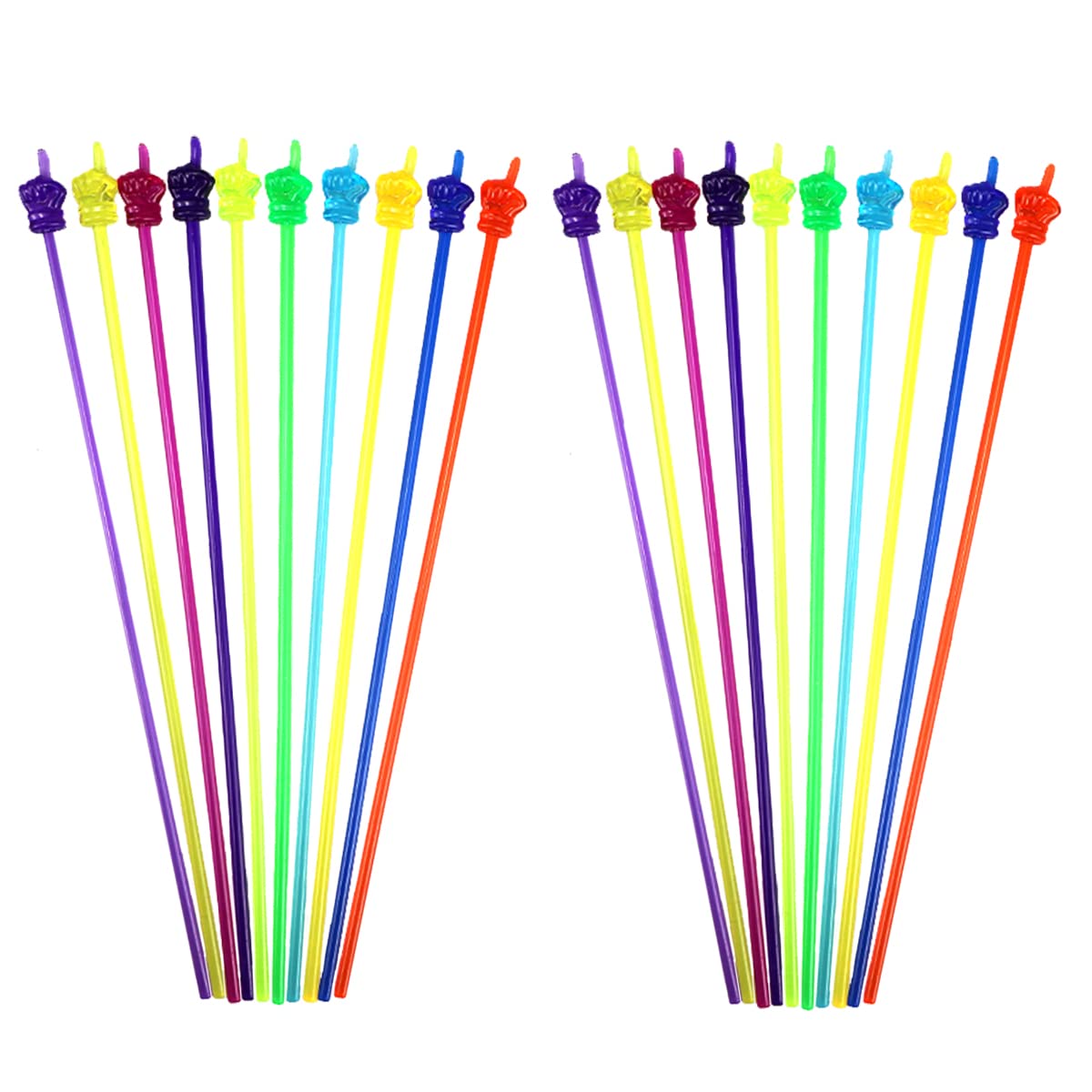 LNQ LUNIQI 20Pcs Teaching Pointers Reading Pointers Resin Presentation Finger Pointers Mixed Color Sticks for Teachers Aids, Kids of Ages 3+(Random Color)